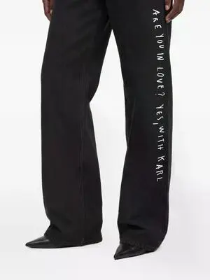Karl Lagerfeld X Pietro Terzini Low-rise Wide-leg Jeans
