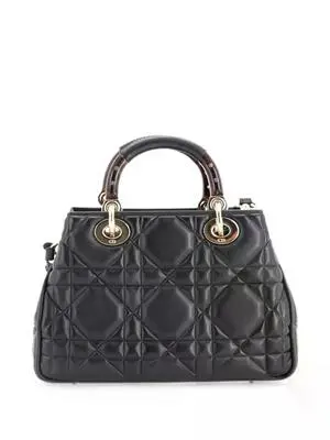 Dior Lady 95.22 Bag Cannage Embossed Leather Small Crossbody Bag - Black