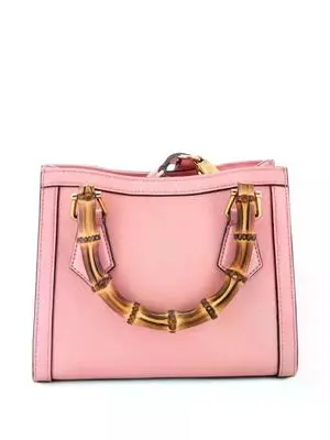 Gucci Diana Nm Bamboo Handle Tote Leather Mini Crossbody Bag - Pink