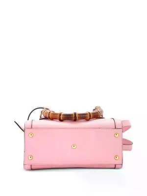 Gucci Diana Nm Bamboo Handle Tote Leather Mini Crossbody Bag - Pink