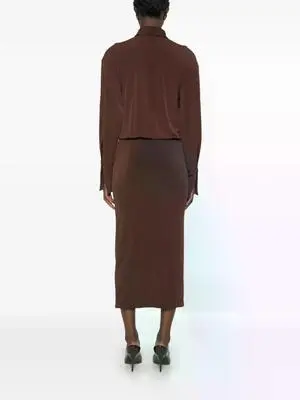 Andamane Lilia Long-sleeve Maxi Dress - Brown
