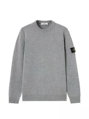 Stone Island Stone Island Logo Patch Crew Neck Sweater Grey