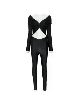 Andamane Twist-detail Cut-out Jumpsuit - Black