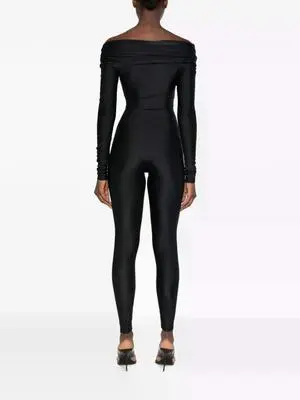 Andamane The Attico Twist-detail Cut-out Jumpsuit - Black