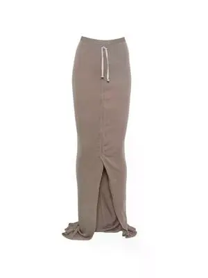 Rick Owens Asymmetric Drawstring Maxi Skirt - Grey