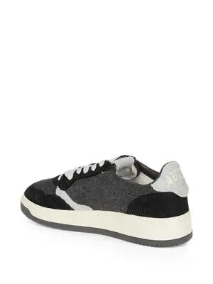 AUTRY Corduroy-panelled Sneakers - Grey