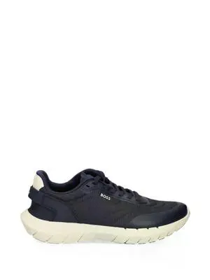 BOSS Motion Runn Running Sneakers With Leather Trims - Blue