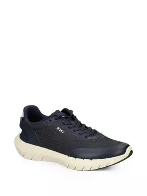 BOSS Motion Runn Running Sneakers With Leather Trims