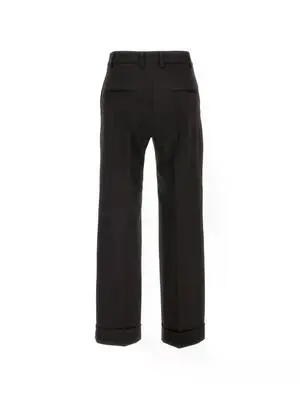 Alberto Biani Turned-up Hem Trousers - Black