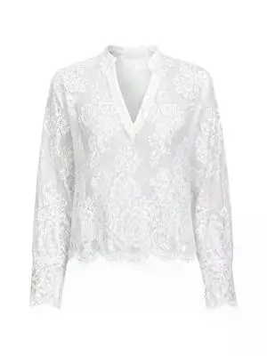 CISSA Victorian Floral Lace Blouse