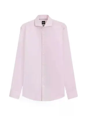BOSS One Slim-fit Shirt In Wrinkle-resistant Oxford Cotton - Pink