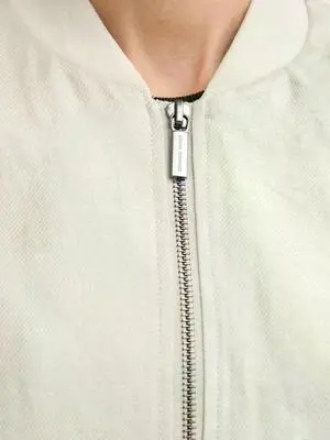 Armani Exchange Oversized Linen Twill Bomber Jacket