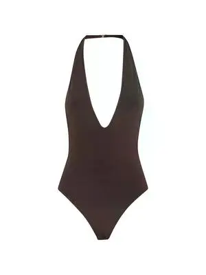 Zimmermann Luna Halterneck Bodysuit - Brown
