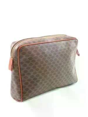 Celine 2000s Macadam Clutch Bag - Brown