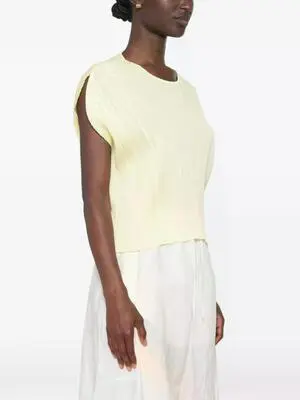 Issey Miyake Monthly Colors July" Pleated Shirt - Yellow