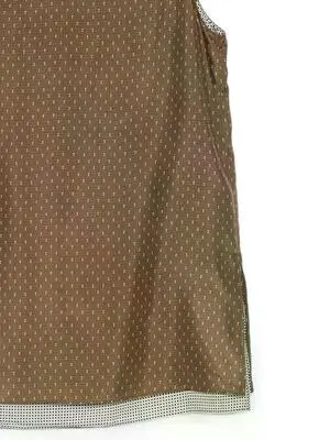 LESS Polka-dot Printed Layered Vest