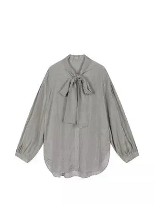 LESS Polka Dot Pussy-bow Shirt
