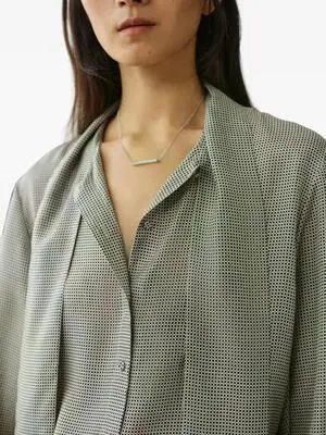 LESS Polka Dot Pussy-bow Shirt