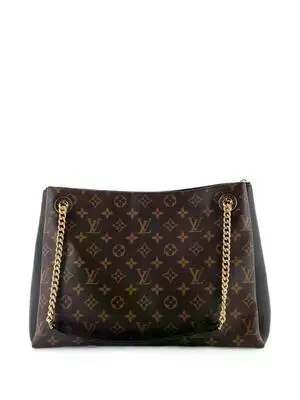 LOUIS VUITTON Surene Handbag Monogram Canvas With Leather Mm Shoulder Bag - Black