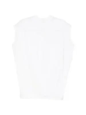 LESS Sculptural Crew-neck Vest - White