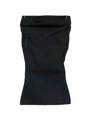 Issey Miyake Asymmetric-neck Top - Blue