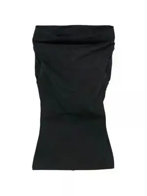 Issey Miyake Asymmetric Neck Sleeveless Top - Blue