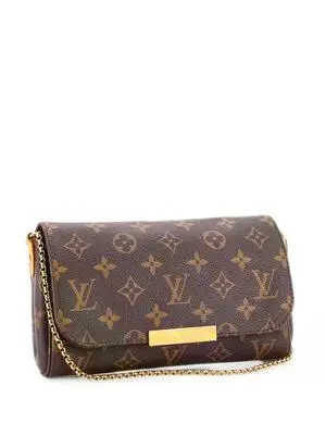 LOUIS VUITTON Favorite Handbag Monogram Canvas Pm Clutch Bag - Brown