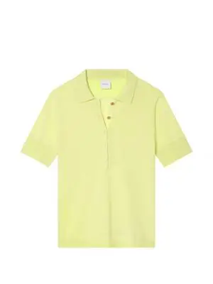 Paul Smith Merino Wool-blend Lime Polo Shirt - Yellow