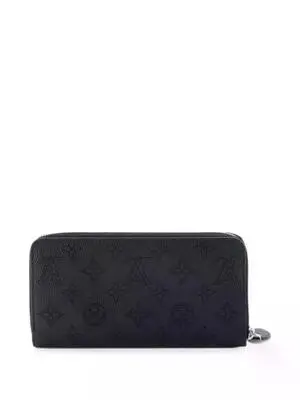 LOUIS VUITTON Zippy Wallet Mahina Leather Small Wallets - Black