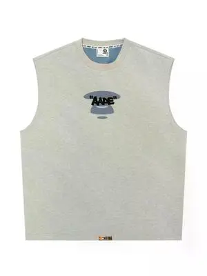 AAPE BY *A BATHING APE Aapeunvs Moonface Logo Tank Top - Grey