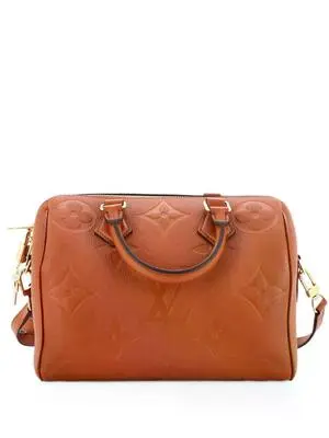 LOUIS VUITTON Speedy Bandouliere Bag Monogram Empreinte Giant 25 Satchel - Brown