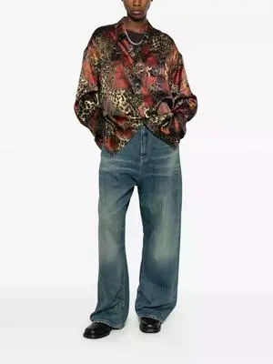 R13 Leopard-print Button-down Shirt