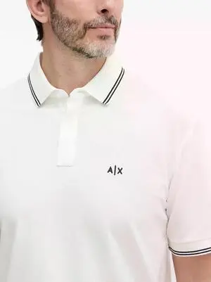 Armani Exchange Regular Fit Polo Shirt In Stretch Cotton Piqu