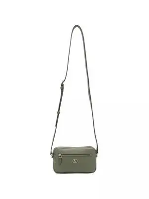 Valentino Garavani Vlogo Signature Leather Shoulder Bag - Green