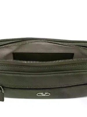 Valentino Garavani Vlogo Signature Leather Shoulder Bag - Green