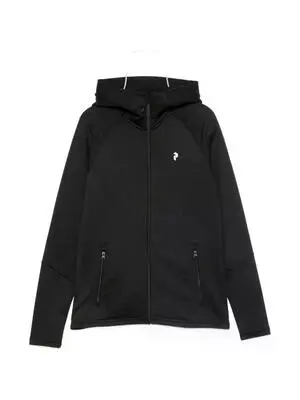 PEAK PERFORMANCE Logo-print Zip-up Sweatshirt - Black