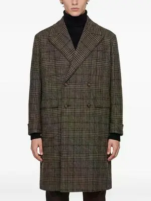 Caruso Rigoletto Check Double-breasted Coat