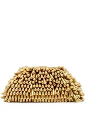 Cult Gaia Mini Jaala Nano Beaded Crossbody Bag - Gold
