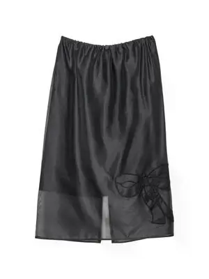 Cecilie Bahnsen Cbbria Bow-embroidered Midi Skirt - Black