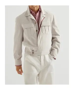 Brunello Cucinelli Butto Suede Jacket