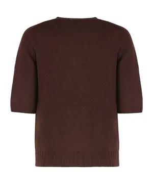 Fabiana Filippi Embellished Short Sleeve Knitted Sweater