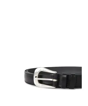 Orciani Soft Long Tip Belt With Silver Buckle
