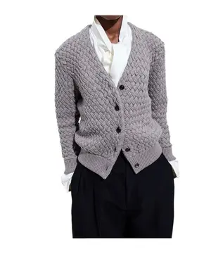 Bottega Veneta Intrecciato Wool Cardigan