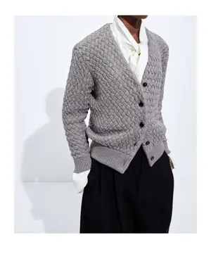 Bottega Veneta Intrecciato Wool Cardigan