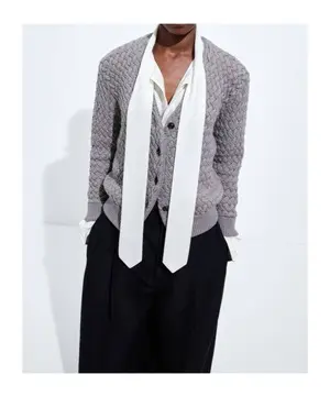 Bottega Veneta Intrecciato Wool Cardigan