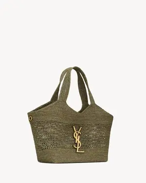 Saint Laurent Icare Raffia Medium Handbag