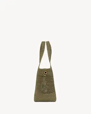 Saint Laurent Icare Raffia Medium Handbag