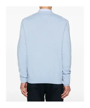 Tommy Hilfiger Crew Neck Knitwear With Embroidered Logo - Blue