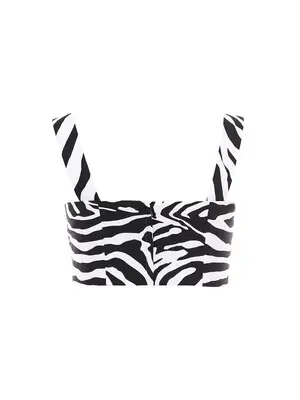 Dolce & Gabbana Dolce Gabbana Zebra Print Cropped Top