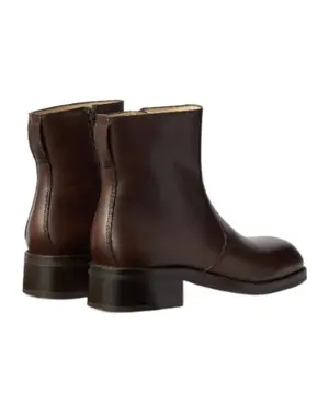LEMAIRE Zipped Ankle Boots In Shiny Leather